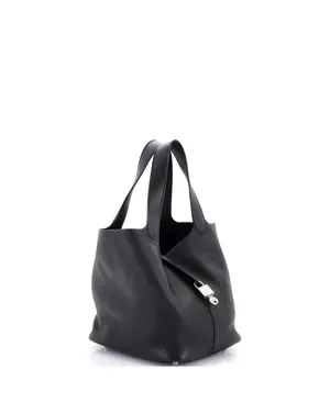Hermès Mm Picotin Lock Bag Clemence - Black