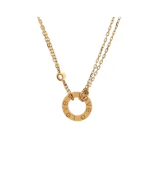 CARTIER Love Pendant Necklace 18k With Diamonds - Gold