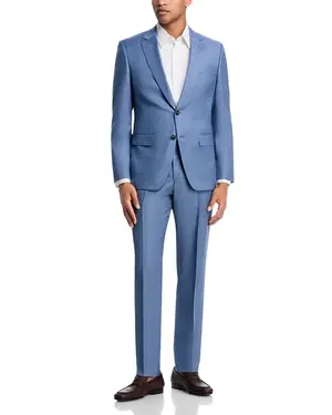 BOSS H-huge Sharkskin Slim Fit Suit - Open Blue