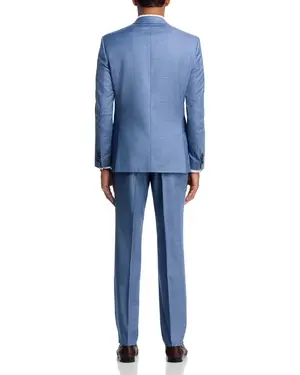 BOSS H-huge Sharkskin Slim Fit Suit - Open Blue