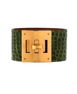 HERMES Kelly Dog Bracelet Alligator
