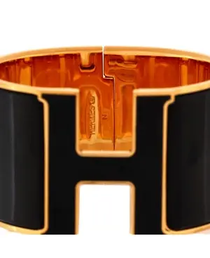 HERMES Extra Wide Clic H Bracelet Enamel