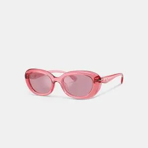 COACH C Hardware Round Sunglasses Pink
