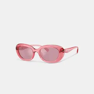COACH C Hardware Round Sunglasses - Pink
