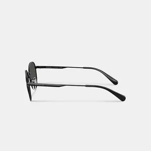 COACH Metal Hangtag Round Sunglasses