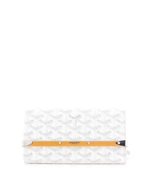 GOYARD Monte Carlo Clutch Coated Canvas - White
