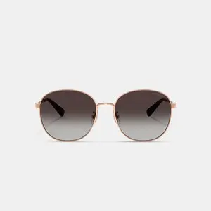 COACH C Hardware Metal Round Sunglasses - Purple Gradient