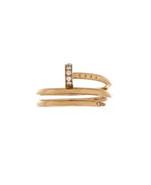 CARTIER Small Juste Un Clou Double Ring 18k And Diamonds - Gold