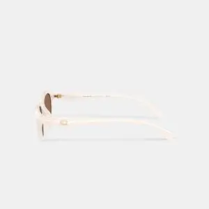 COACH C Hardware Oval Cat Eye Sunglasses - Milky Ivory