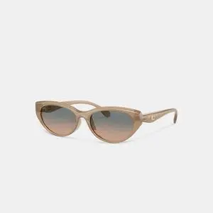 COACH C Hardware Oval Cat Eye Sunglasses - Toasted Sesame