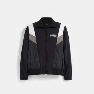 COACH Restored Track Jacket - Black Charcoal