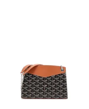 GOYARD Structured Rouette Chain Shoulder Bag Coated Canvas - Brown
