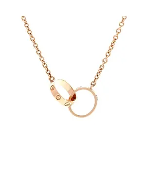 CARTIER Love Interlocking Necklace - Pink