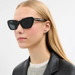 COACH Wire Cat Eye Sunglasses - Black