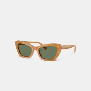 COACH Wire Cat Eye Sunglasses Blonde Tortoise