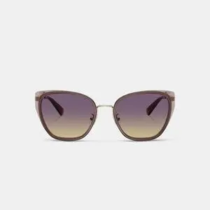 COACH C Hardware Metal Square Sunglasses - Purple Gradient