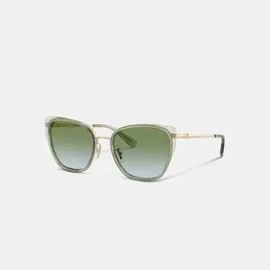 COACH C Hardware Metal Square Sunglasses - Sage