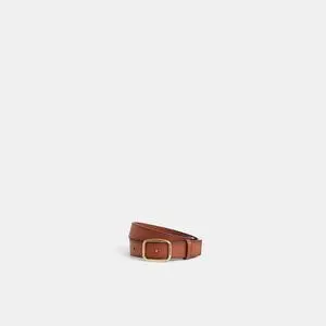 COACH Restored Classic Buckle Belt, 30mm - Brass/saddle