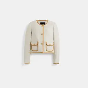 COACH Restored Canvas Jacket With Bonnie Binding - Cream