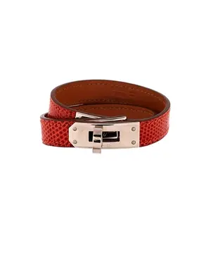HERMES Kelly Double Tour Bracelet Lizard - Exotic/lizard