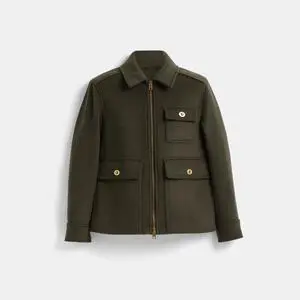 COACH Restored Short Wool Coat - Green
