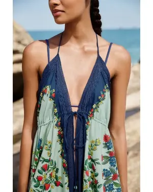 Farm Rio Fruit Beauty Swim Cover-up Dress - Green