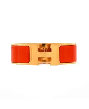 HERMES Wide Clic H Bracelet - Enamel