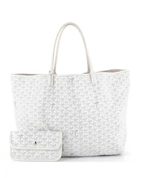 Goyard Gm Saint Louis Tote Coated Canvas - White