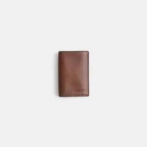 COACH Restored Bifold Card Case - Dark Saddle