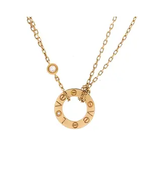 CARTIER Love Pendant Necklace 18k With Diamonds - Gold