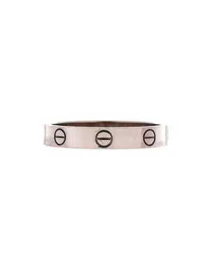 CARTIER Love Wedding Band Ring 18k Gold - White