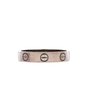 CARTIER Love Wedding Band Ring 18k Gold - White
