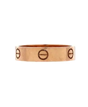CARTIER Love Band Ring 18k Rose Gold - Pink