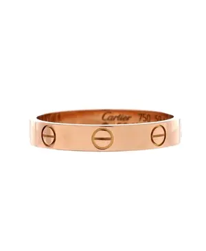 CARTIER Love Wedding Band Ring 18k Rose Gold - Pink