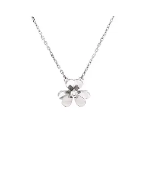 VAN CLEEF & ARPELS Mini Frivole Diamond Pendant Necklace - White