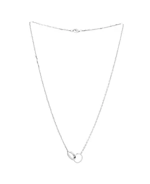 CARTIER Love Interlocking Necklace 18k Gold And Diamonds, 17