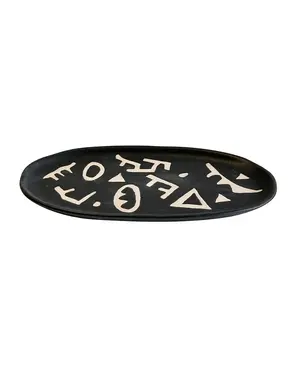 TOV FURNITURE Ceramic Runes Catchall Dish - Black