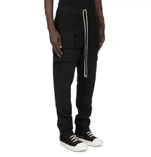 Rick Owens Creatch Cargo Drawstring Pants - Black