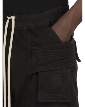 Rick Owens Creatch Cargo Drawstring Pants - Black