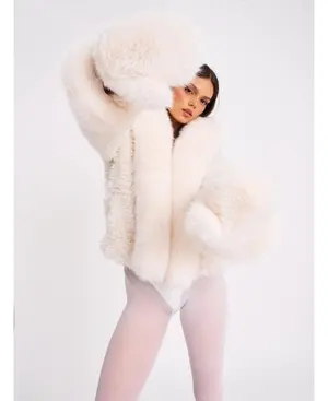 MISS CIRCLE NEW YORK Katia Faux Fur Mittens