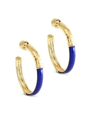 ANABEL ARAM Forza Medium Hoop Earrings - Lapis