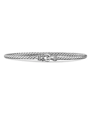 David Yurman Micro Cable Flex Buckle Bracelet - Silver