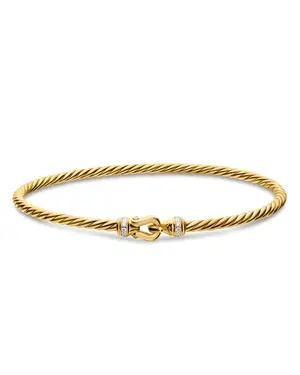 David Yurman Micro Cablespira Flex Buckle Bracelet - Gold