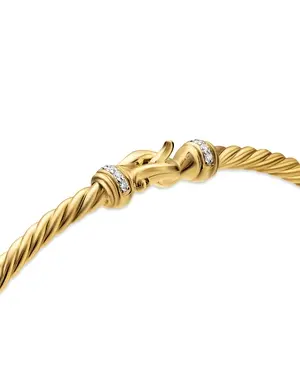 David Yurman Micro Cablespira Flex Buckle Bracelet - Gold