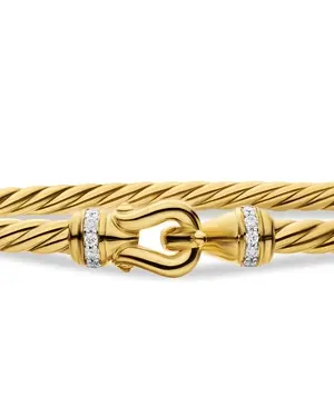 David Yurman Micro Cablespira Flex Buckle Bracelet - Gold