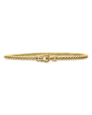 David Yurman 18k Yellow And Diamond Bracelet - Gold