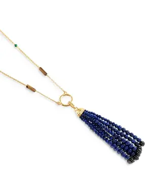 ANABEL ARAM Forza Tassel Pendant - Lapis