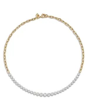 Walters Faith 18k White And Yellow Diamond Collar Necklace - Gold