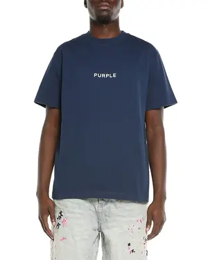 PURPLE BRAND Heavyweight Jersey Short Sleeve Tee - Navy