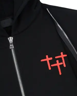 RtA Layered Zip Hoodie - Black Planetary Rta